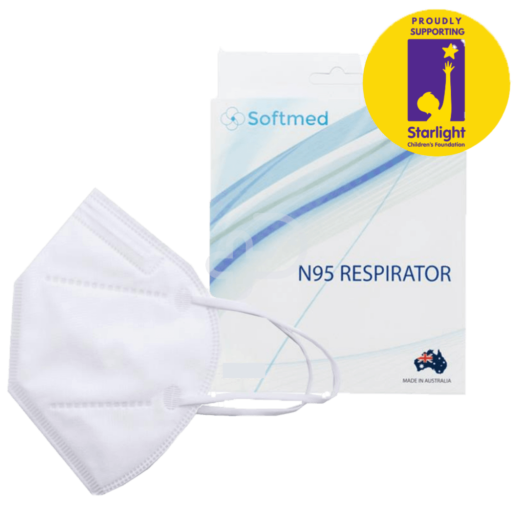 Softmed Flat Fold P2 N95 Respirator Ear Loop Australian Made – Platinum ...