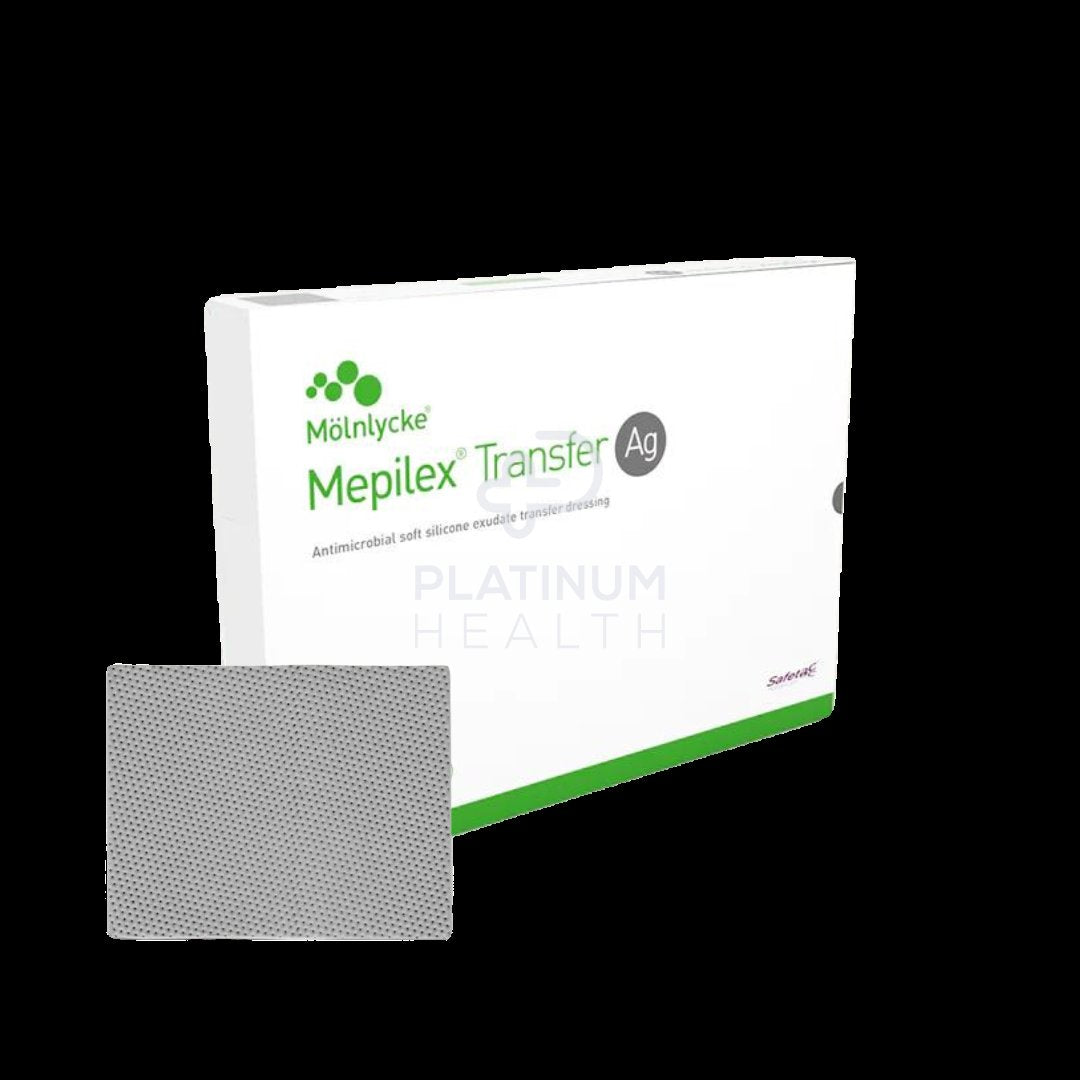 Molnlycke Mepilex Transfer Ag Silver Foam Dressing 10x12.5cm – Platinum ...