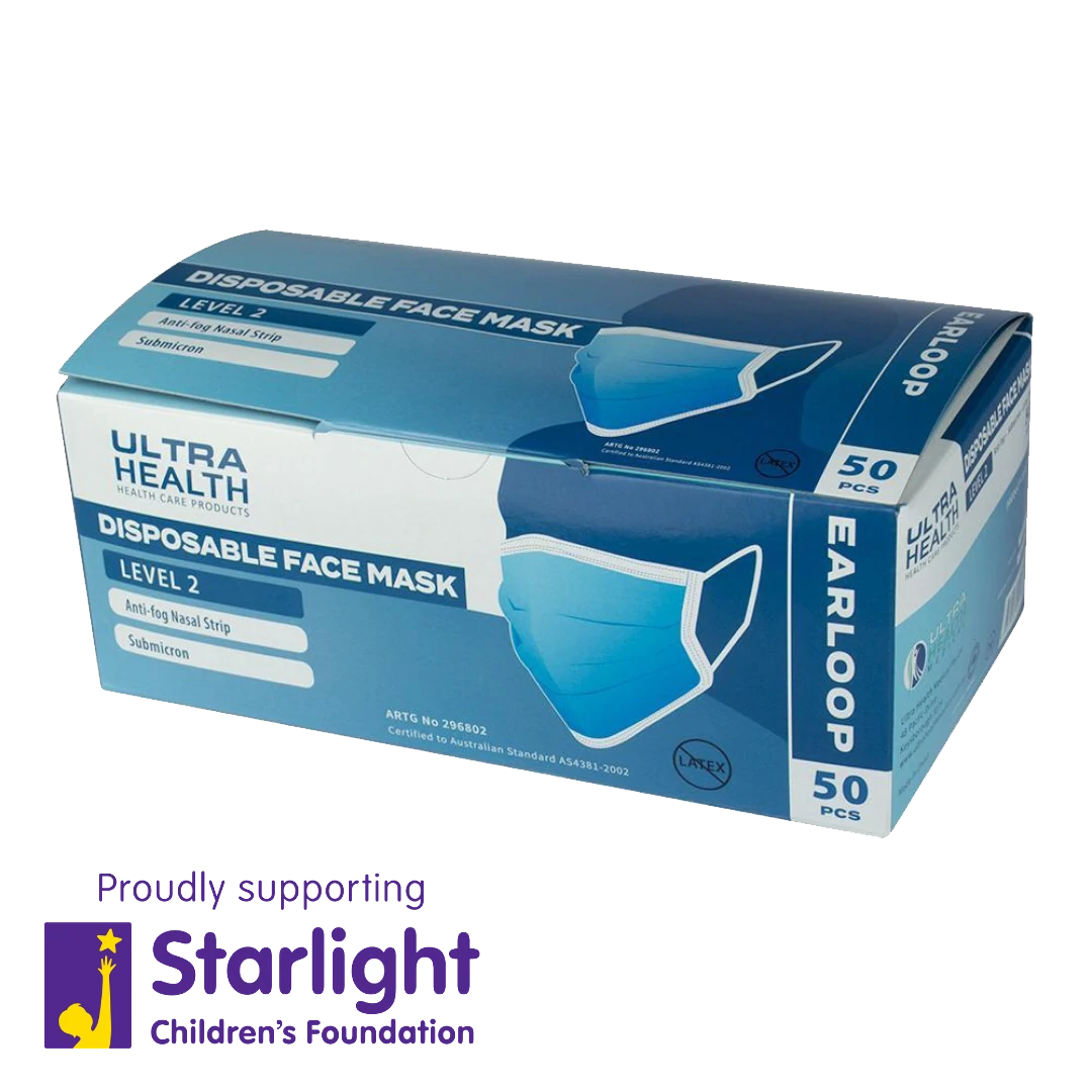 Ultra Health Level 2 Blue Surgical Mask Earloop – Platinum Health Supply